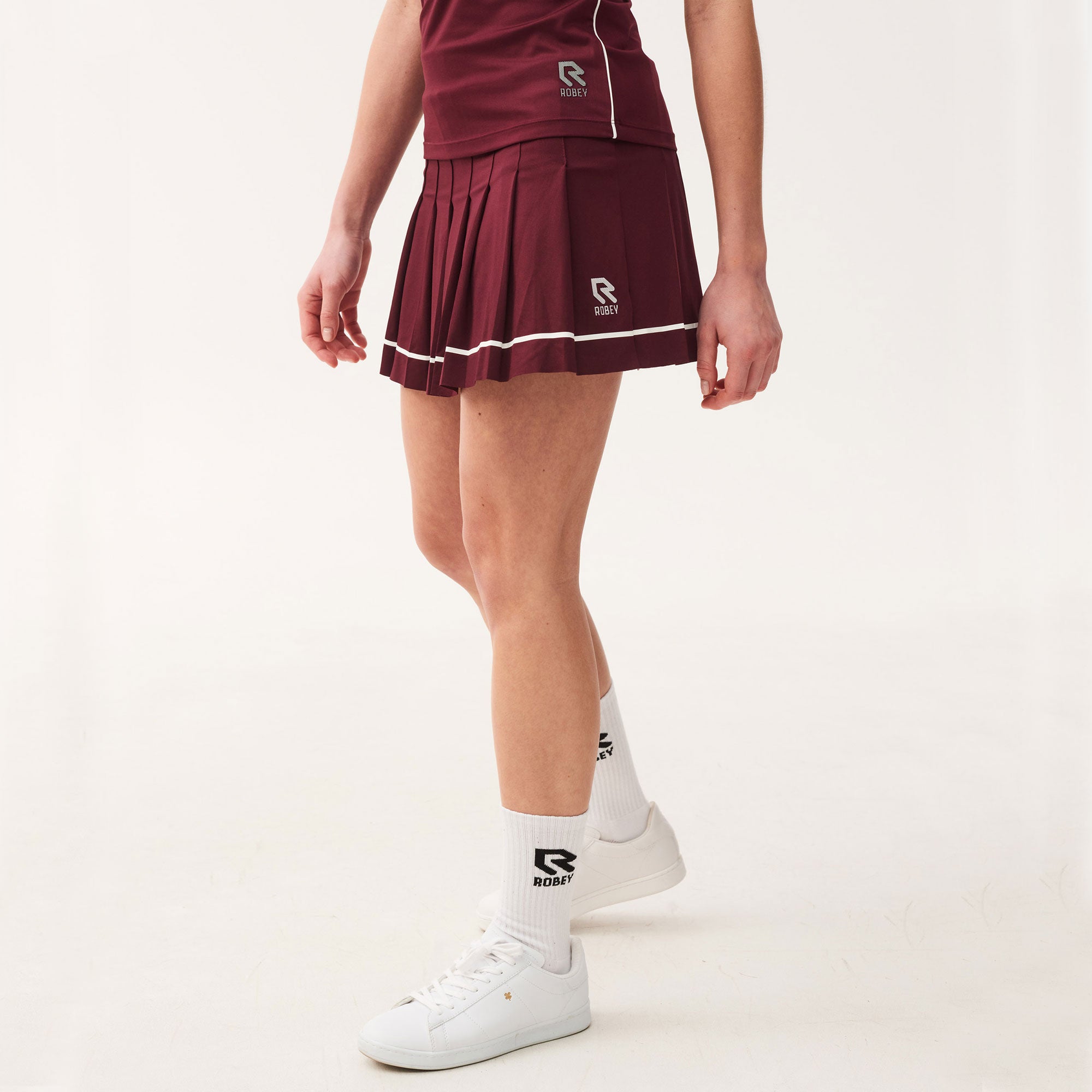 Robey Break Womens Pleated Tennis Skirt Red Tennis Only