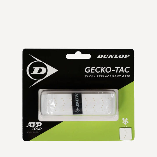 Dunlop Gecko-Tac Tennis Replacement Grip - White | Tennis Only