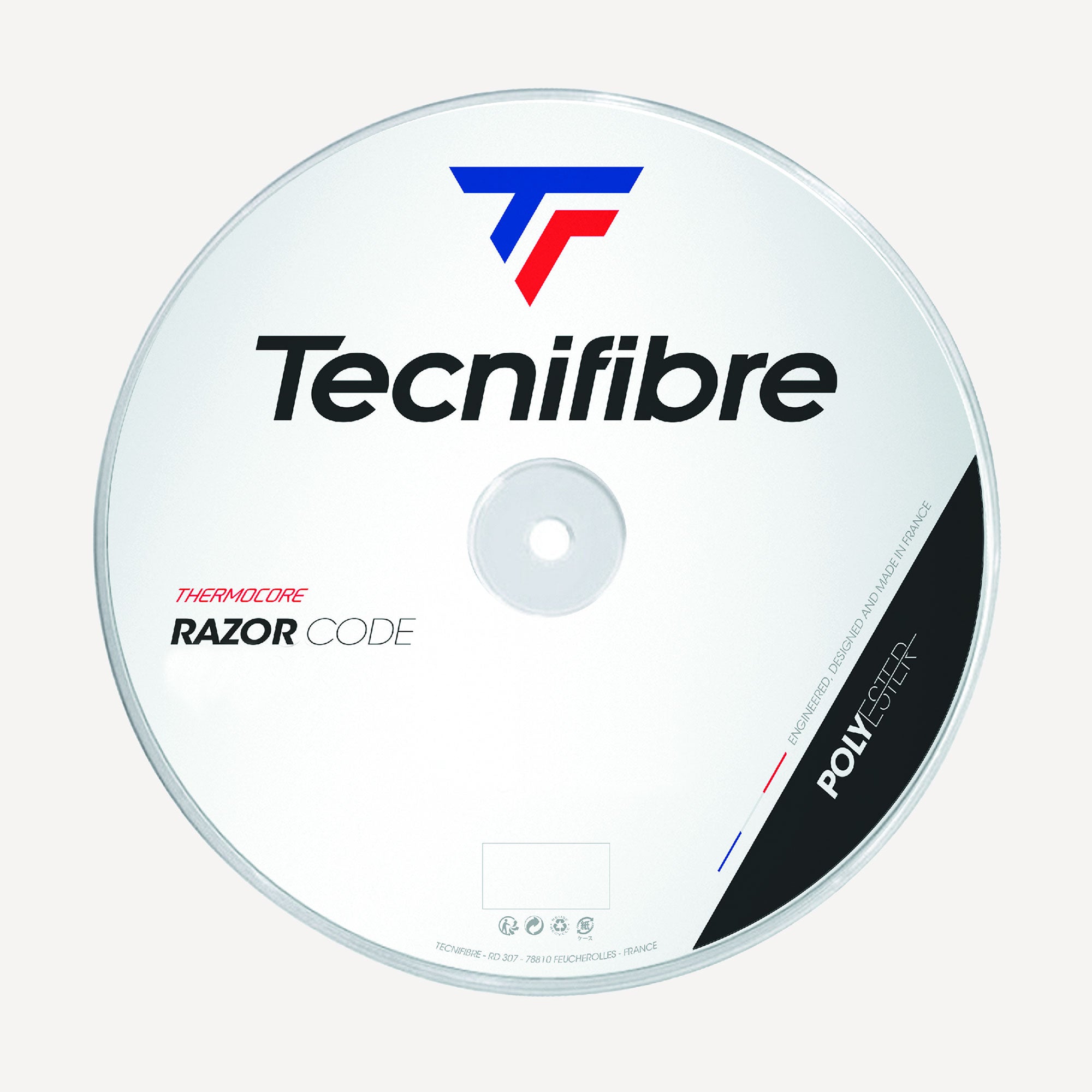 Tecnifibre Razor Code Tennis String Reel 200 m - White | Tennis Only