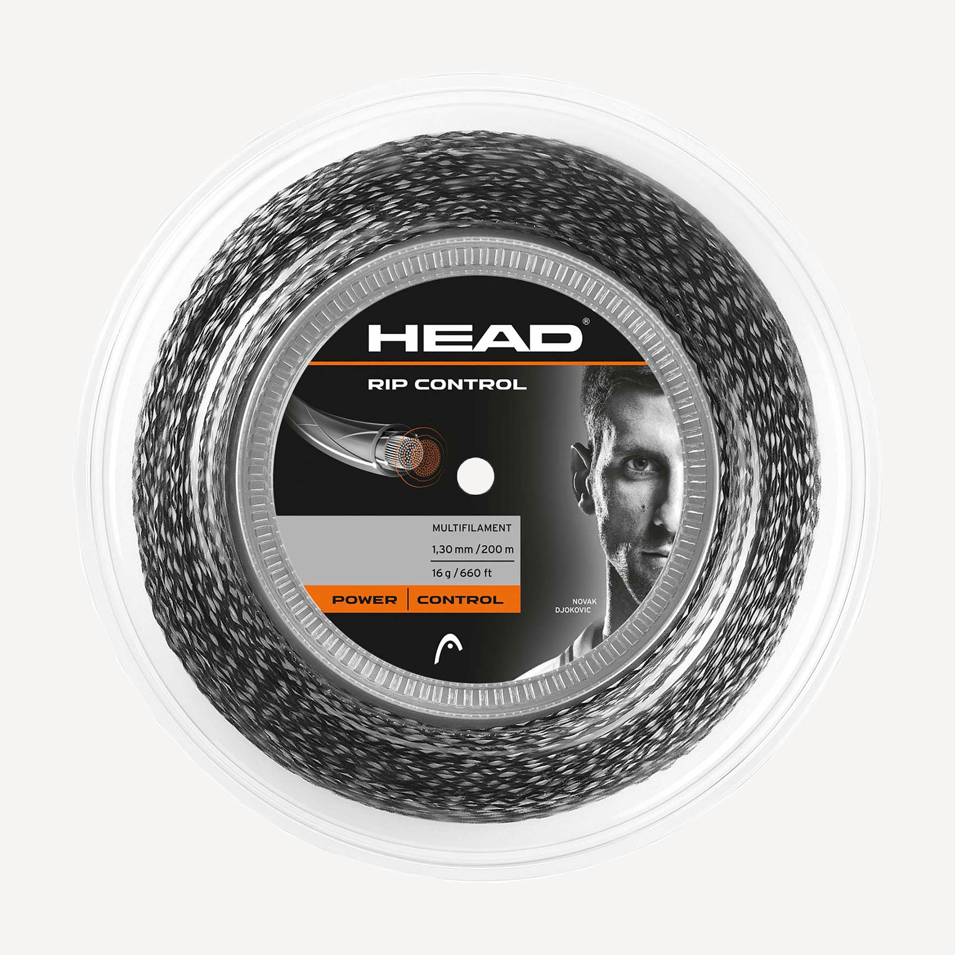 HEAD Rip Control Tennis String Reel 200 m - Black | Tennis Only